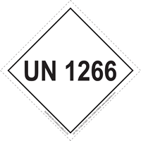 UN 1266 Limited Quantity Hazard Packaging Label | Cargo Labels Ltd